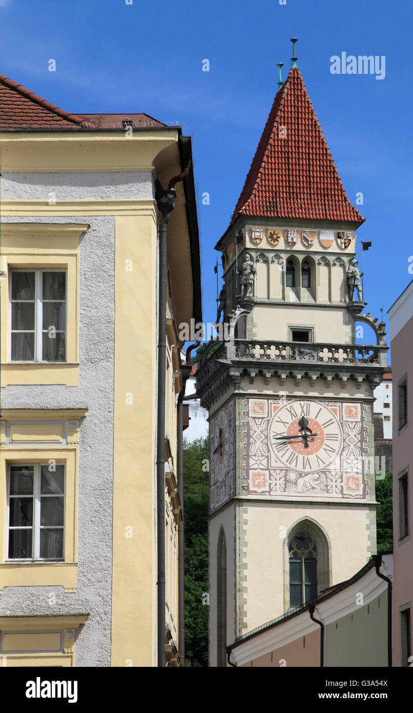 Germany, Bavaria, Passau, Rathaus, Town Hall, tower Stock Photo - Alamy