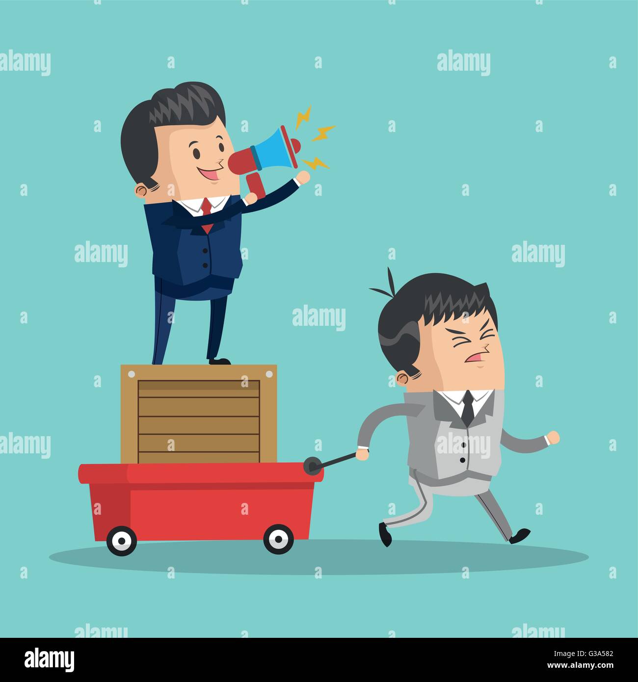 Young businessman megaphone in Stock Vector Images - Alamy