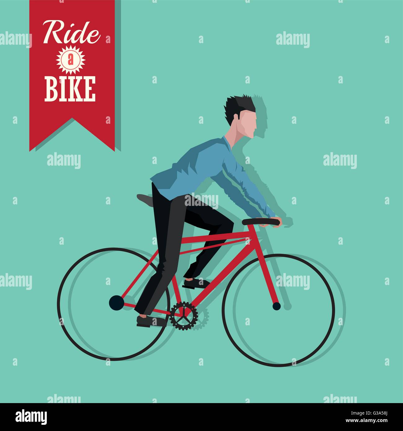 Ride a bike design , vector illustration Stock Vector Image & Art - Alamy
