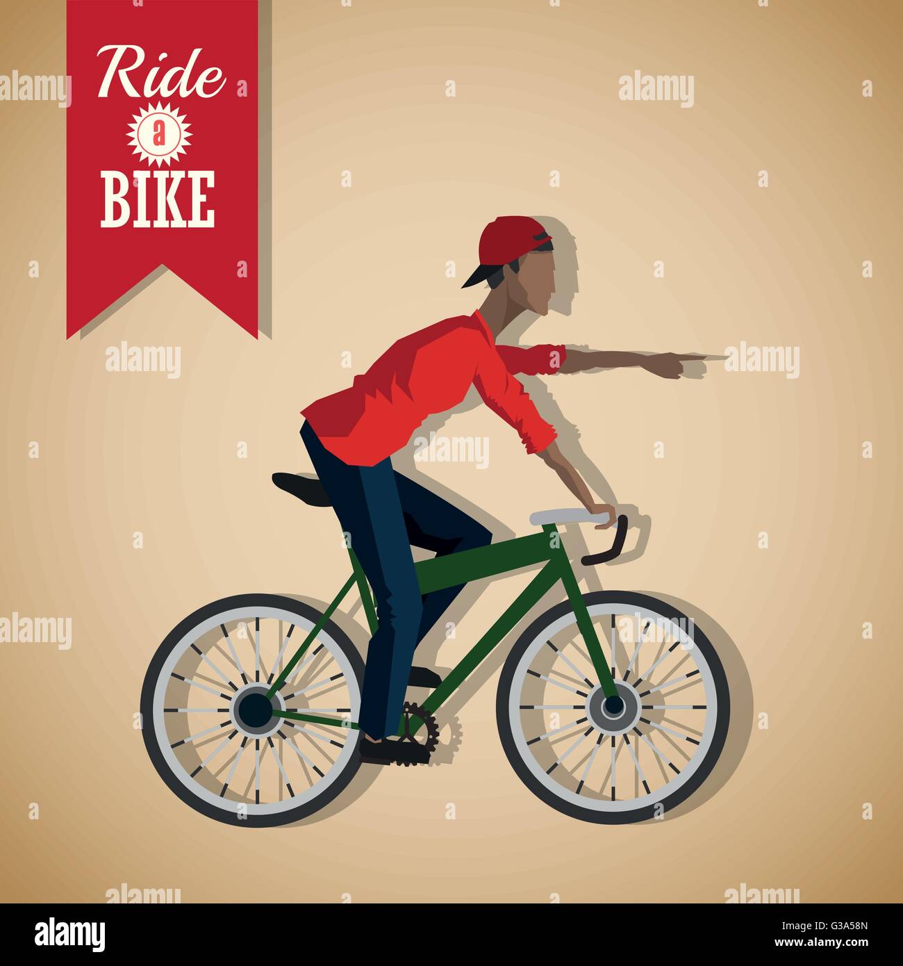 Ride a bike design , vector illustration Stock Vector Image & Art - Alamy