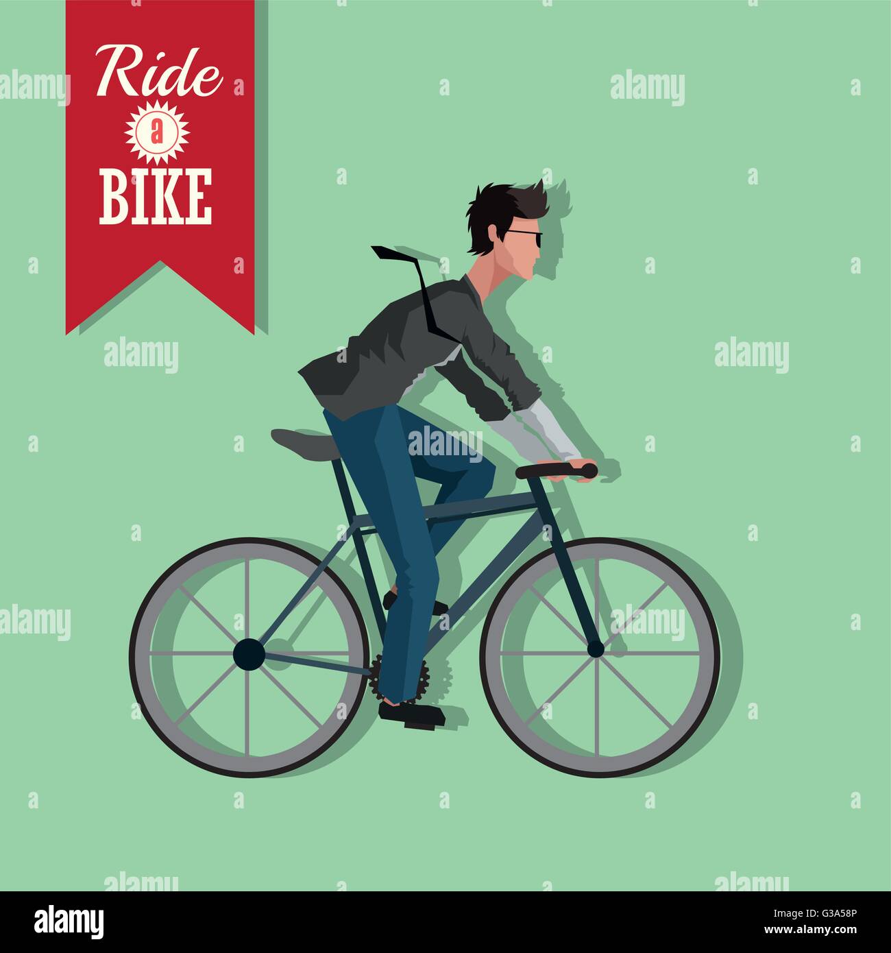Ride a bike design , vector illustration Stock Vector Image & Art - Alamy