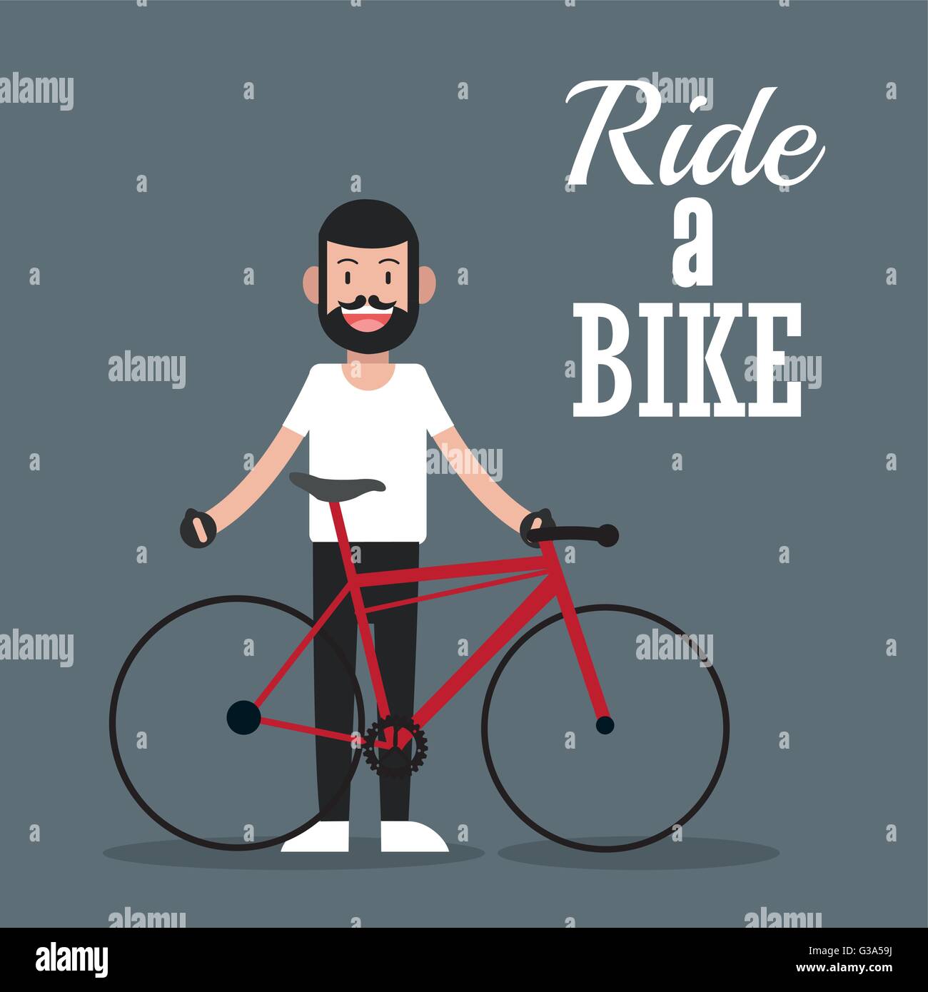 Ride a bike design , vector illustration Stock Vector Image & Art - Alamy