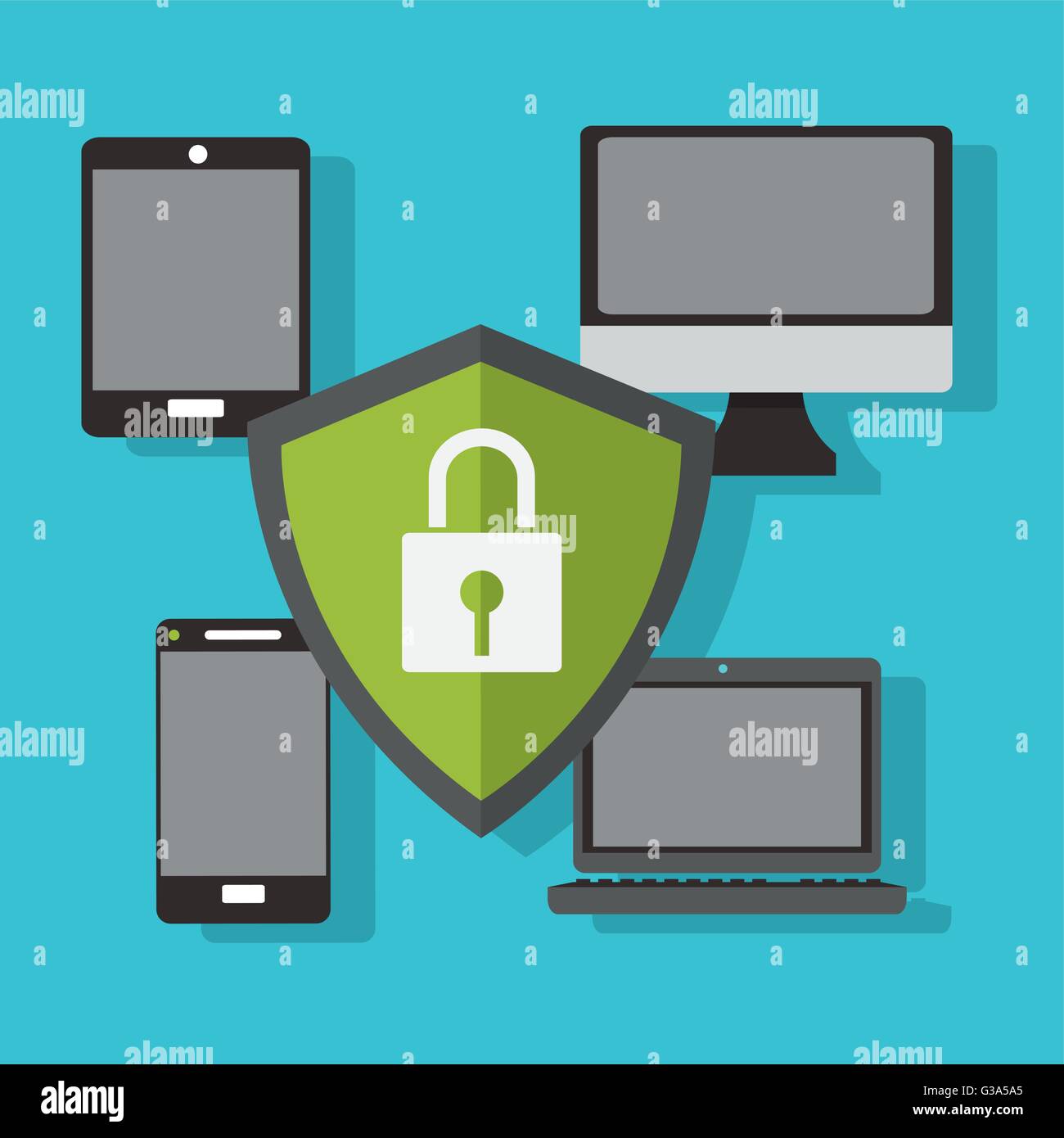 Cyber Security design , vector illustration Stock Vector Image & Art ...