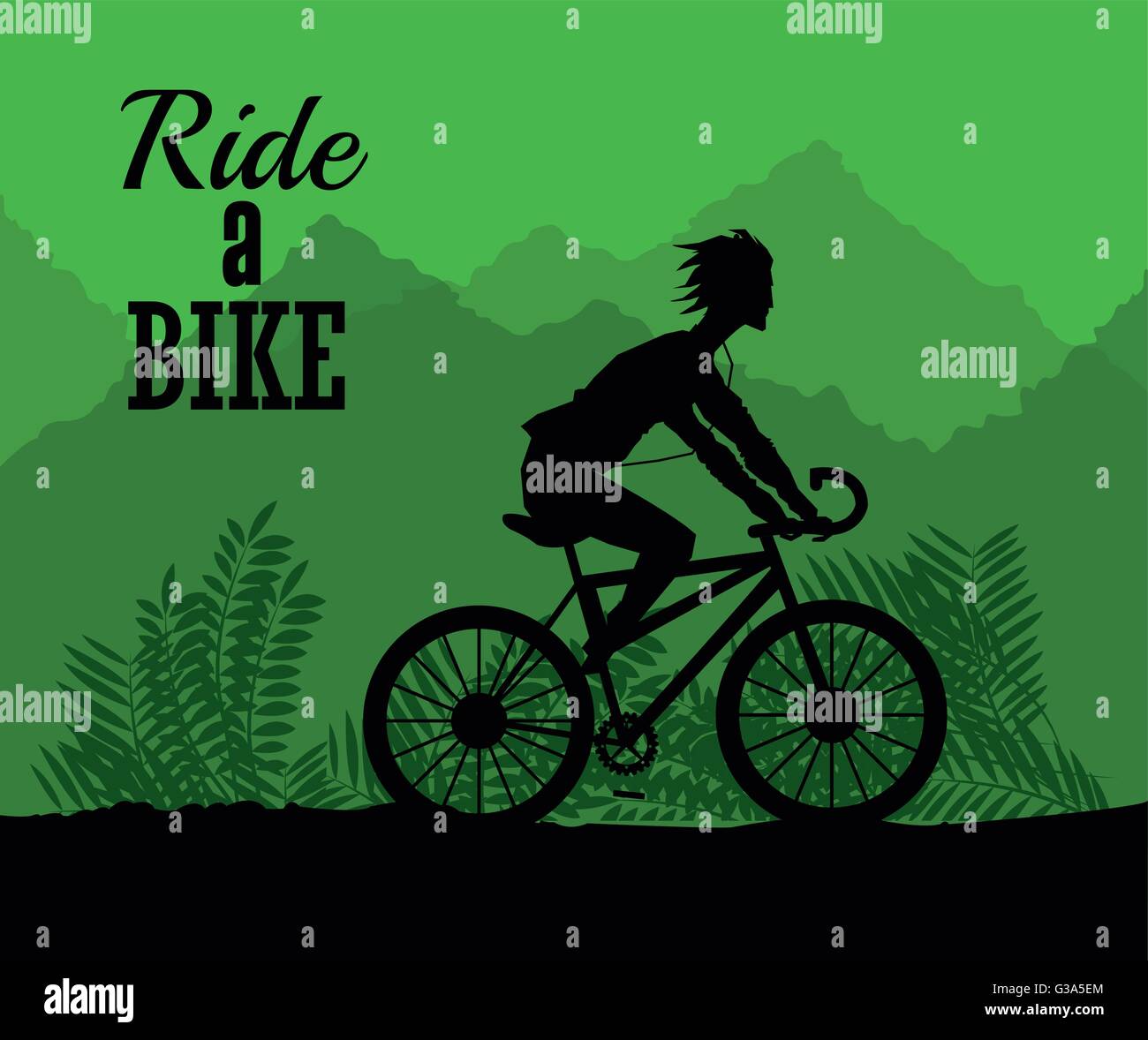 Ride a bike design , vector illustration Stock Vector Image & Art - Alamy