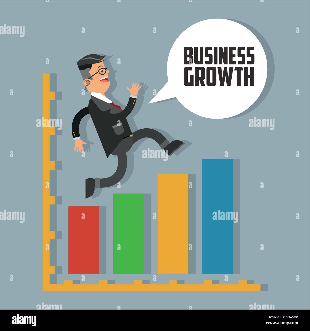 Business growth design , vector illustration Stock Vector Image & Art ...