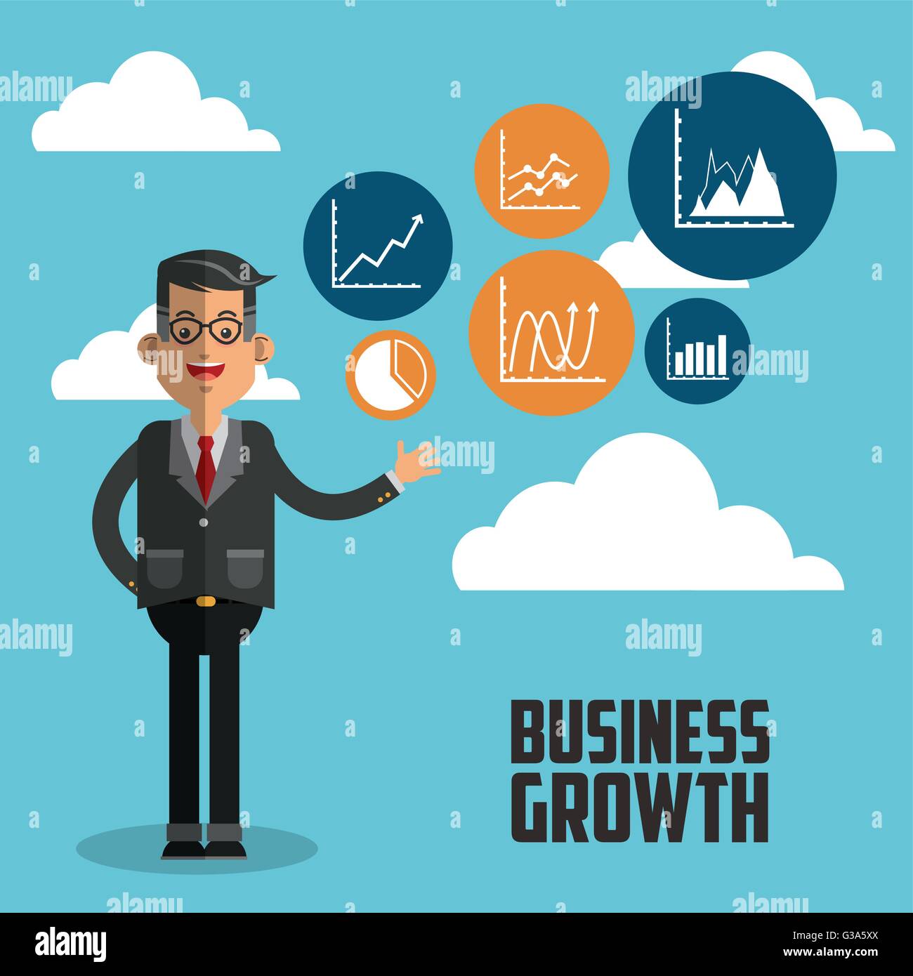 Business growth design , vector illustration Stock Vector Image & Art ...