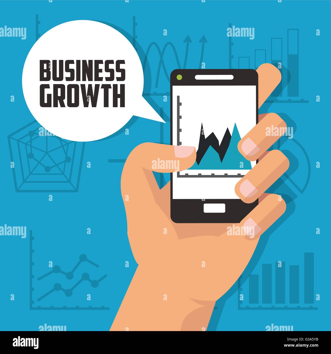 Business growth design , vector illustration Stock Vector Image & Art ...