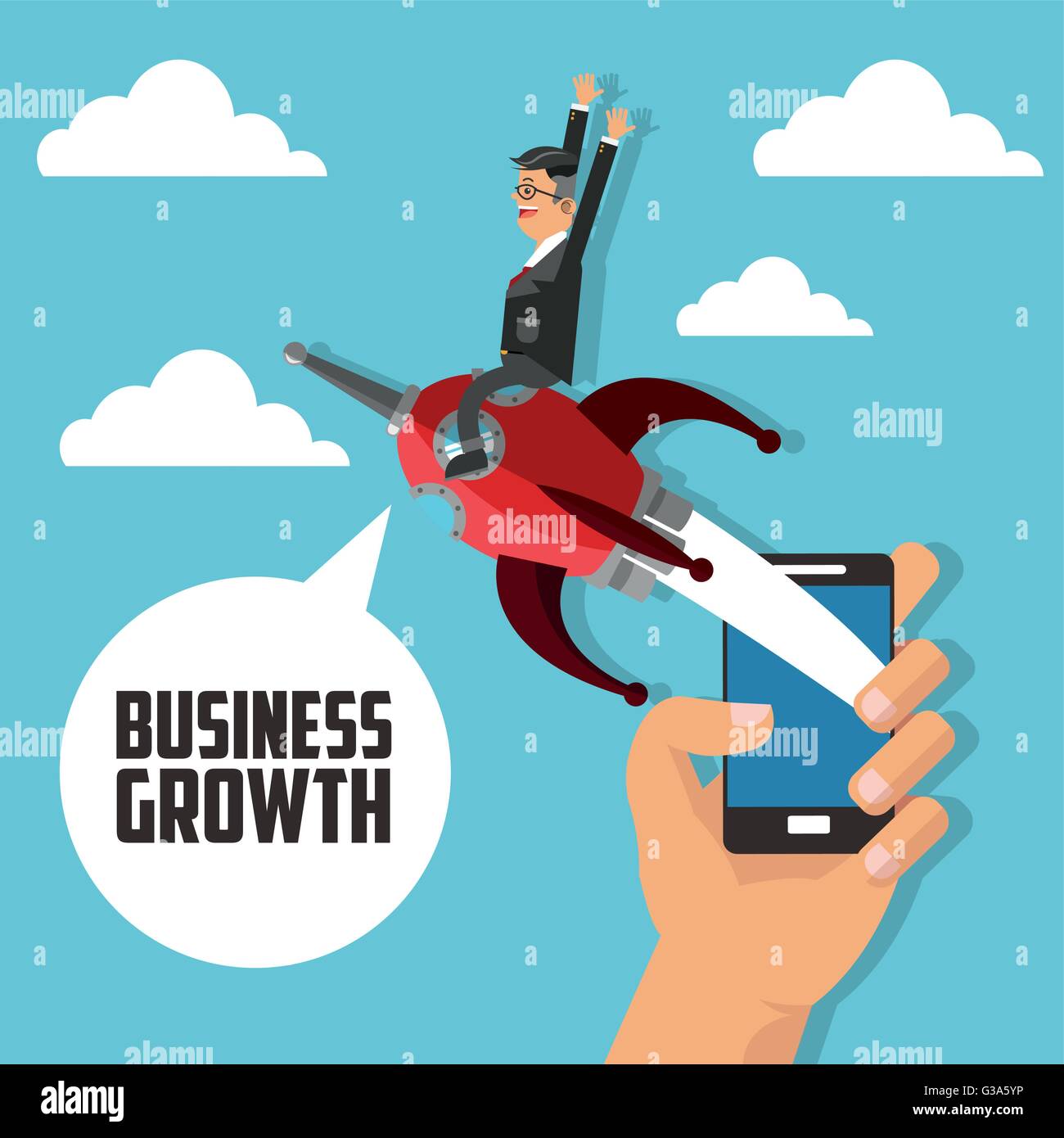 Business growth design , vector illustration Stock Vector Image & Art ...