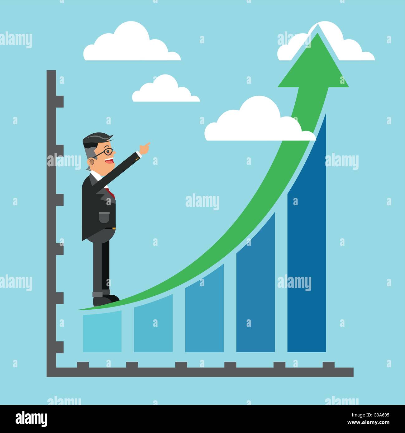 Business growth design , vector illustration Stock Vector Image & Art ...