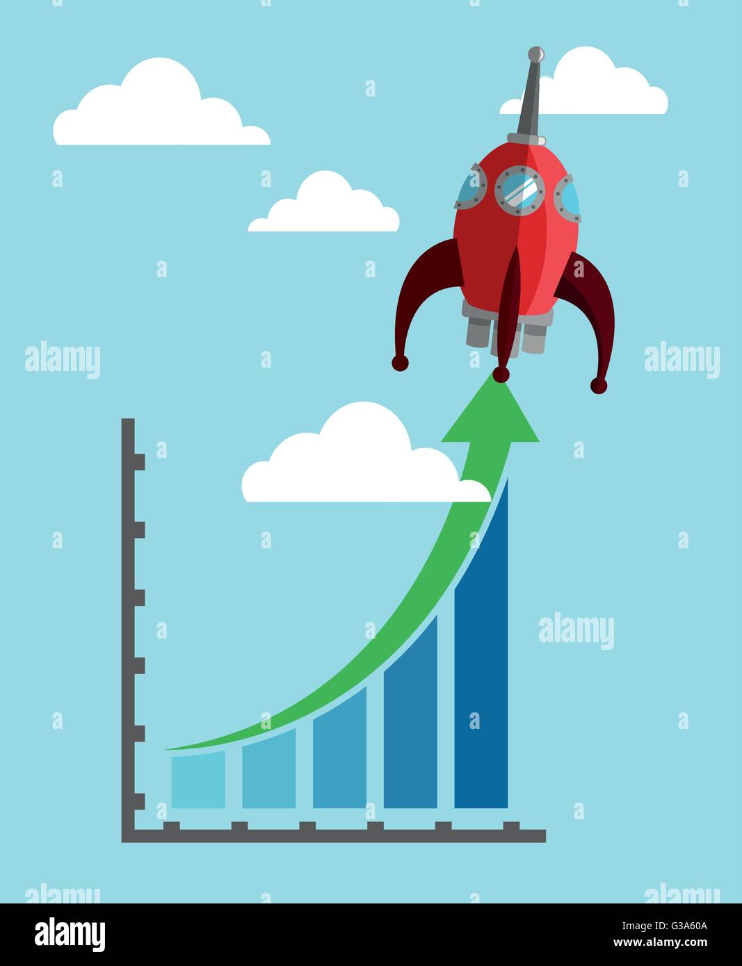 Business growth design , vector illustration Stock Vector Image & Art ...