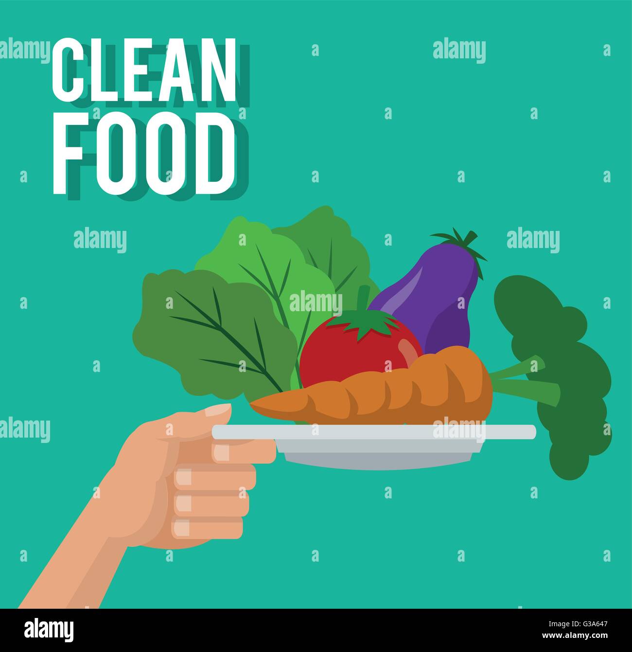 Clean food design Stock Vector Image & Art - Alamy