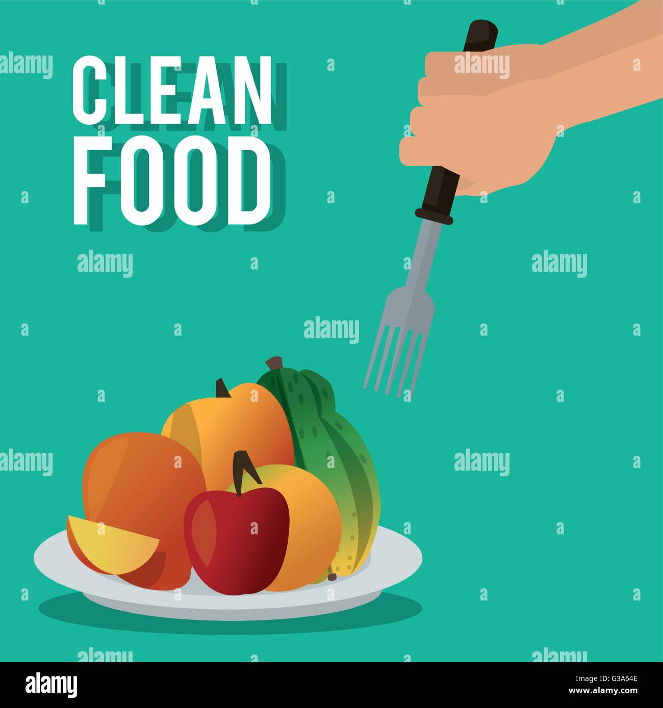 Clean food design Stock Vector Image & Art - Alamy