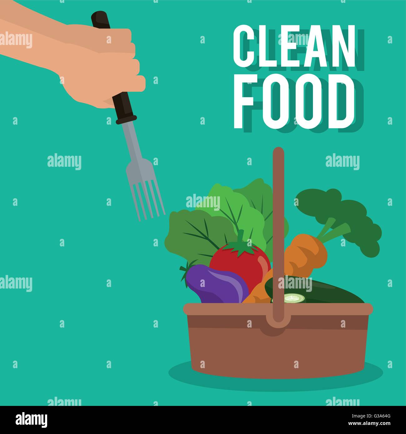 Clean food design Stock Vector Image & Art - Alamy