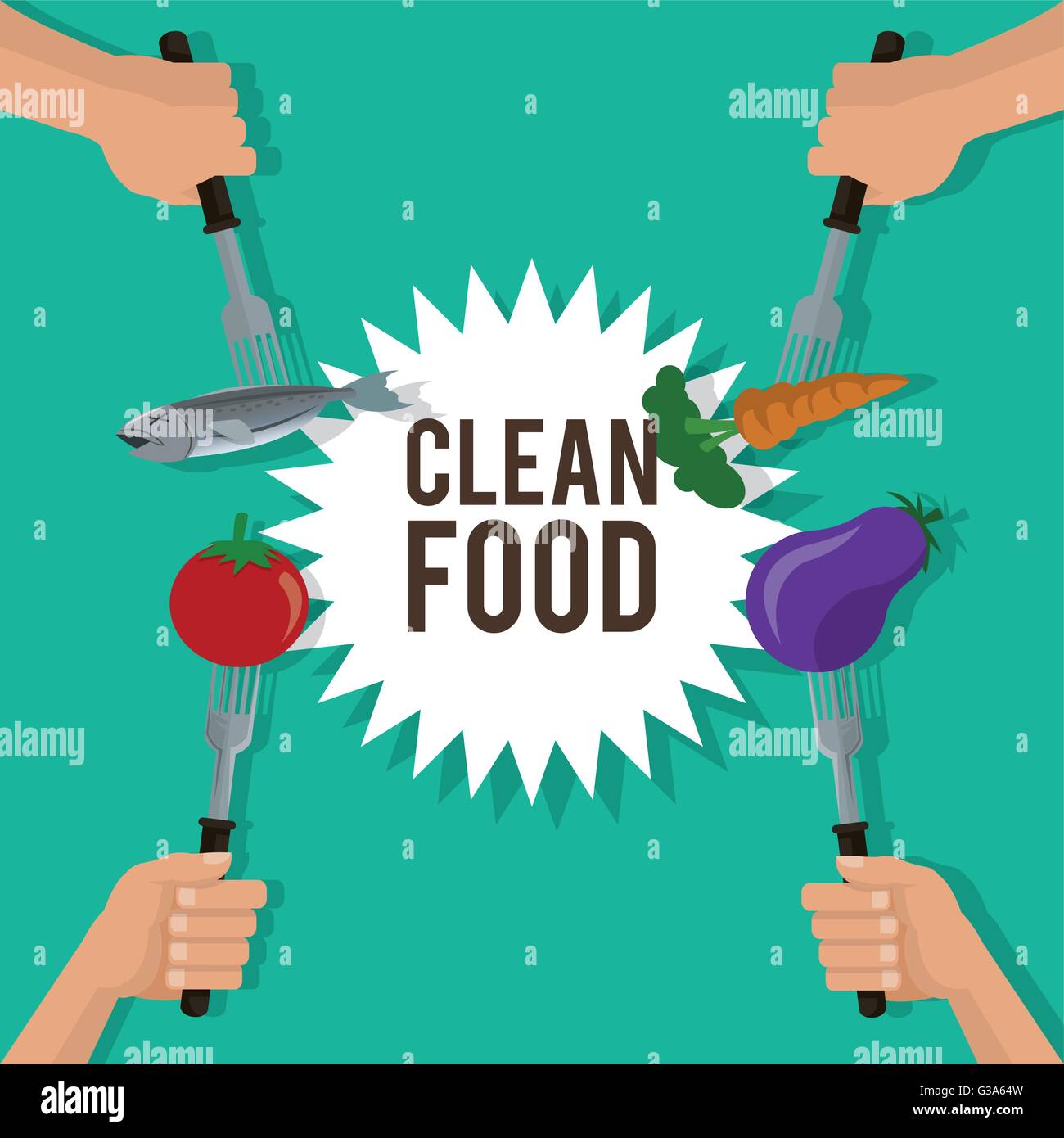 Clean food design Stock Vector Image & Art - Alamy