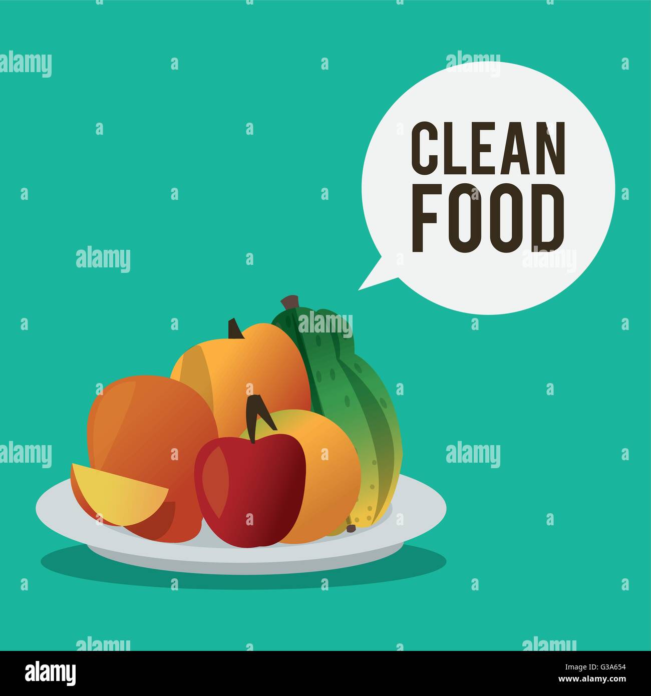 Clean food design Stock Vector Image & Art - Alamy