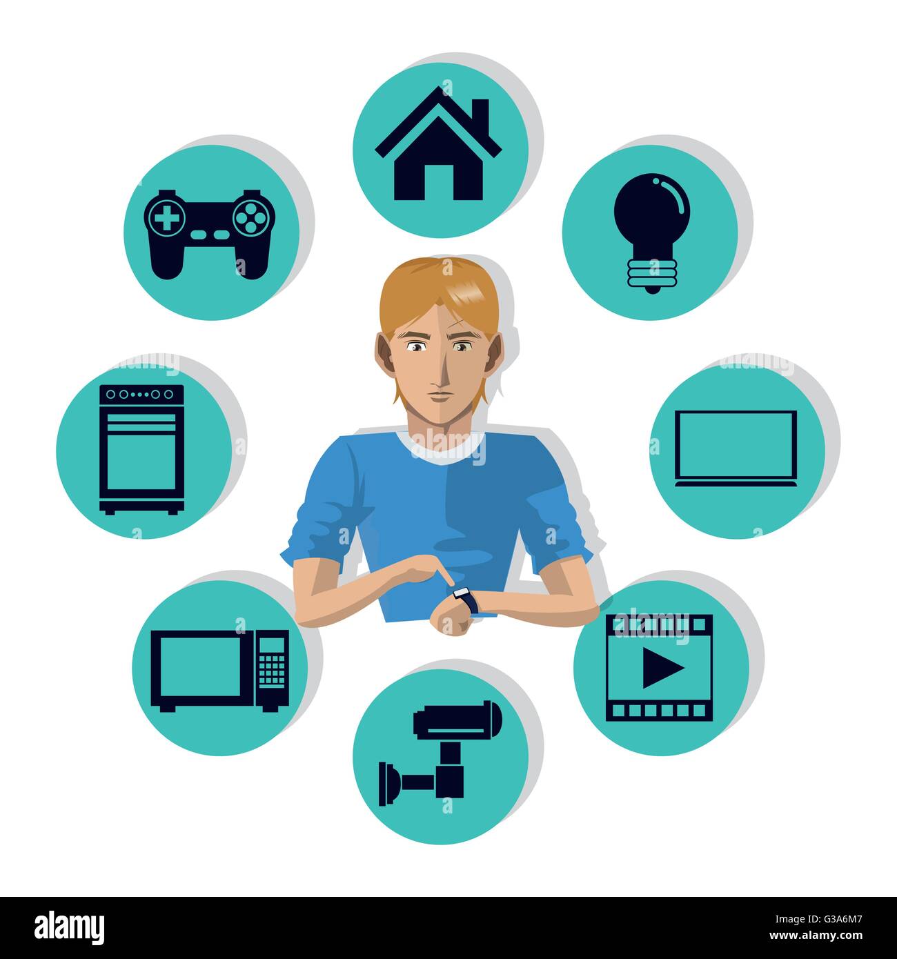 Modern cctv display Stock Vector Images - Alamy