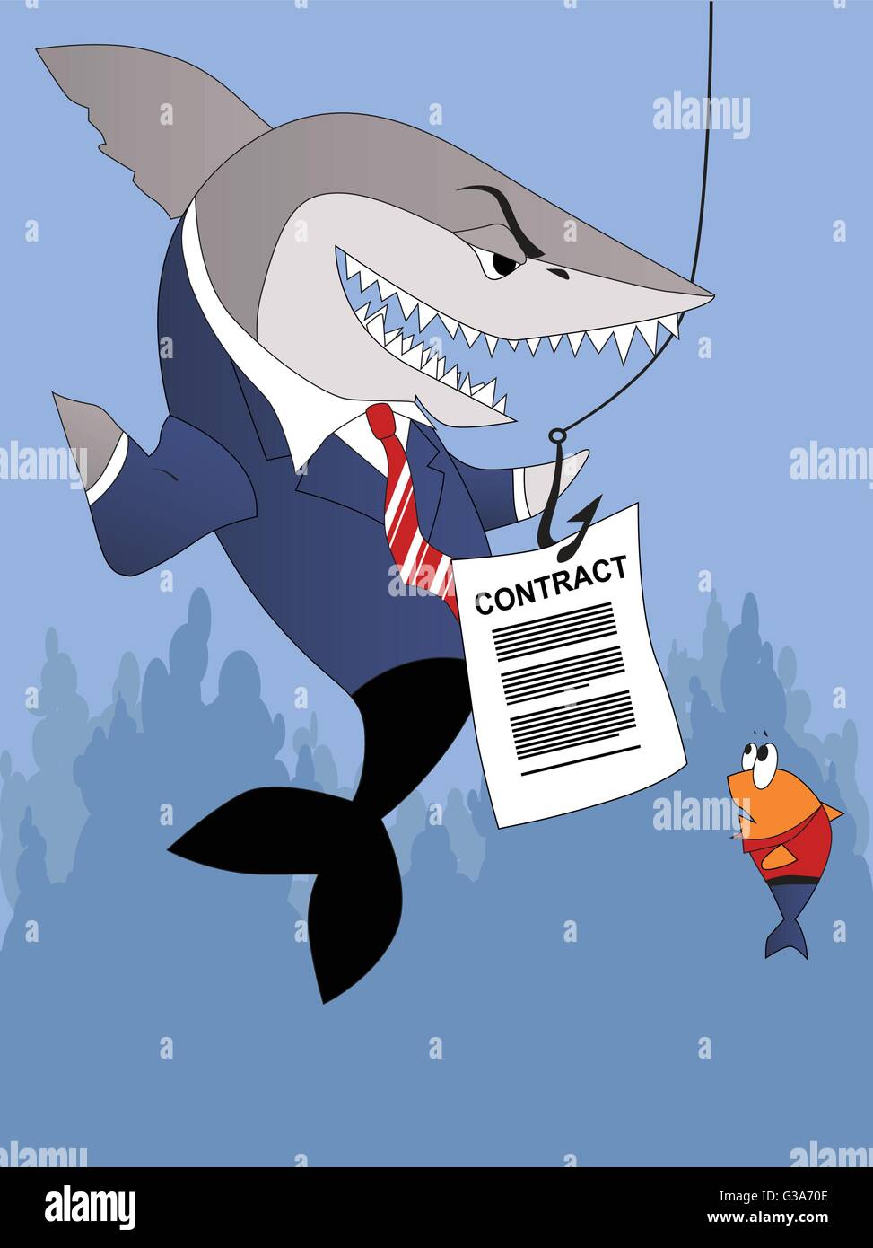 Scared fish Stock Vector Images - Alamy