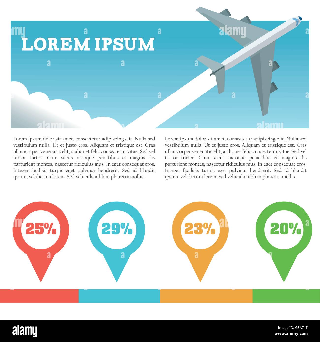 Commercial airplane infographic Cut Out Stock Images & Pictures - Alamy