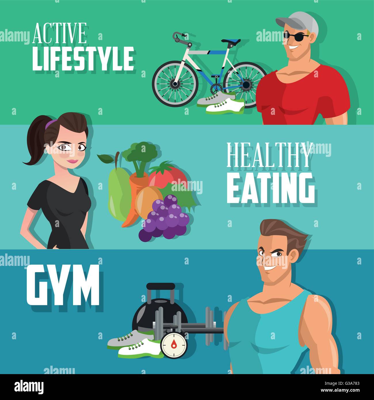 Healthy lifestyle design , vector illustration Stock Vector Image & Art ...