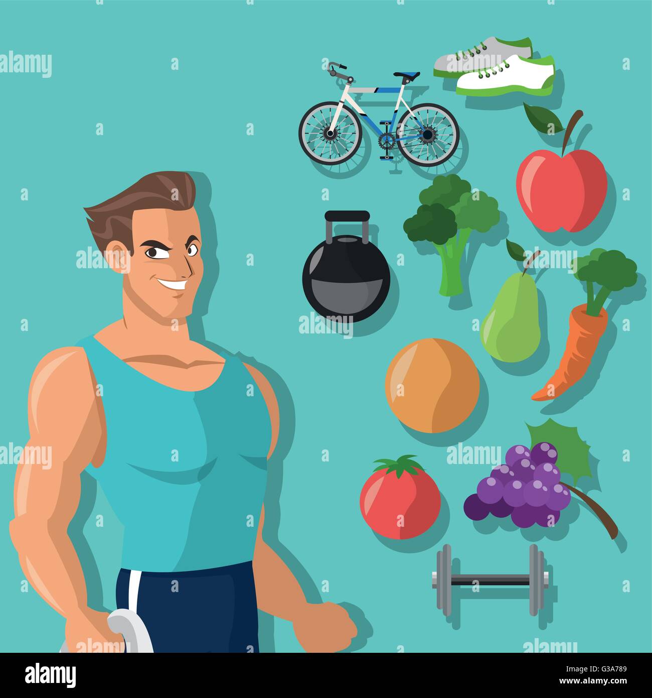 Healthy lifestyle design , vector illustration Stock Vector Image & Art ...