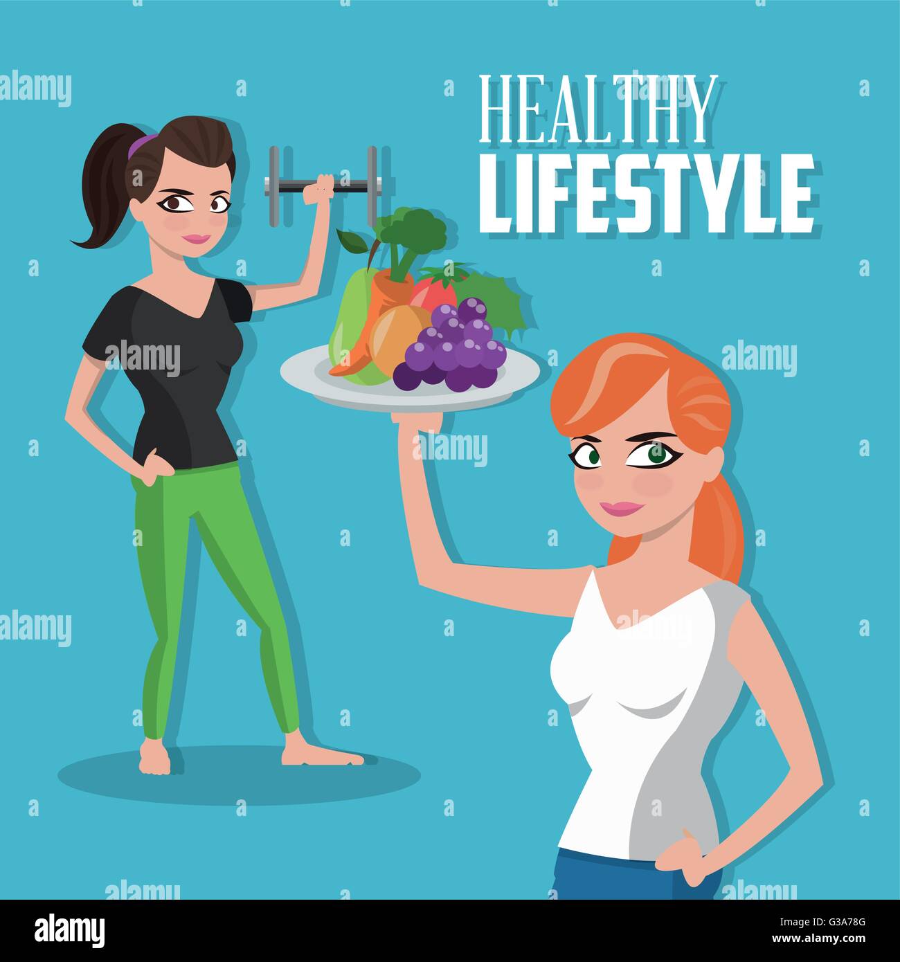 Healthy lifestyle design , vector illustration Stock Vector Image & Art ...