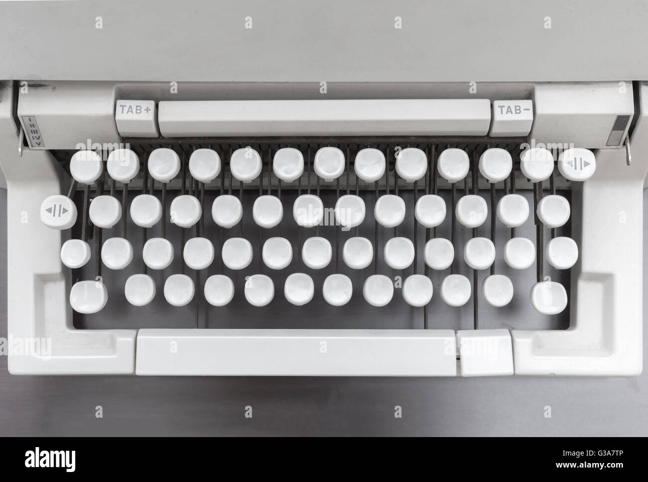 old typewriter top view with edit image tone Stock Photo - Alamy