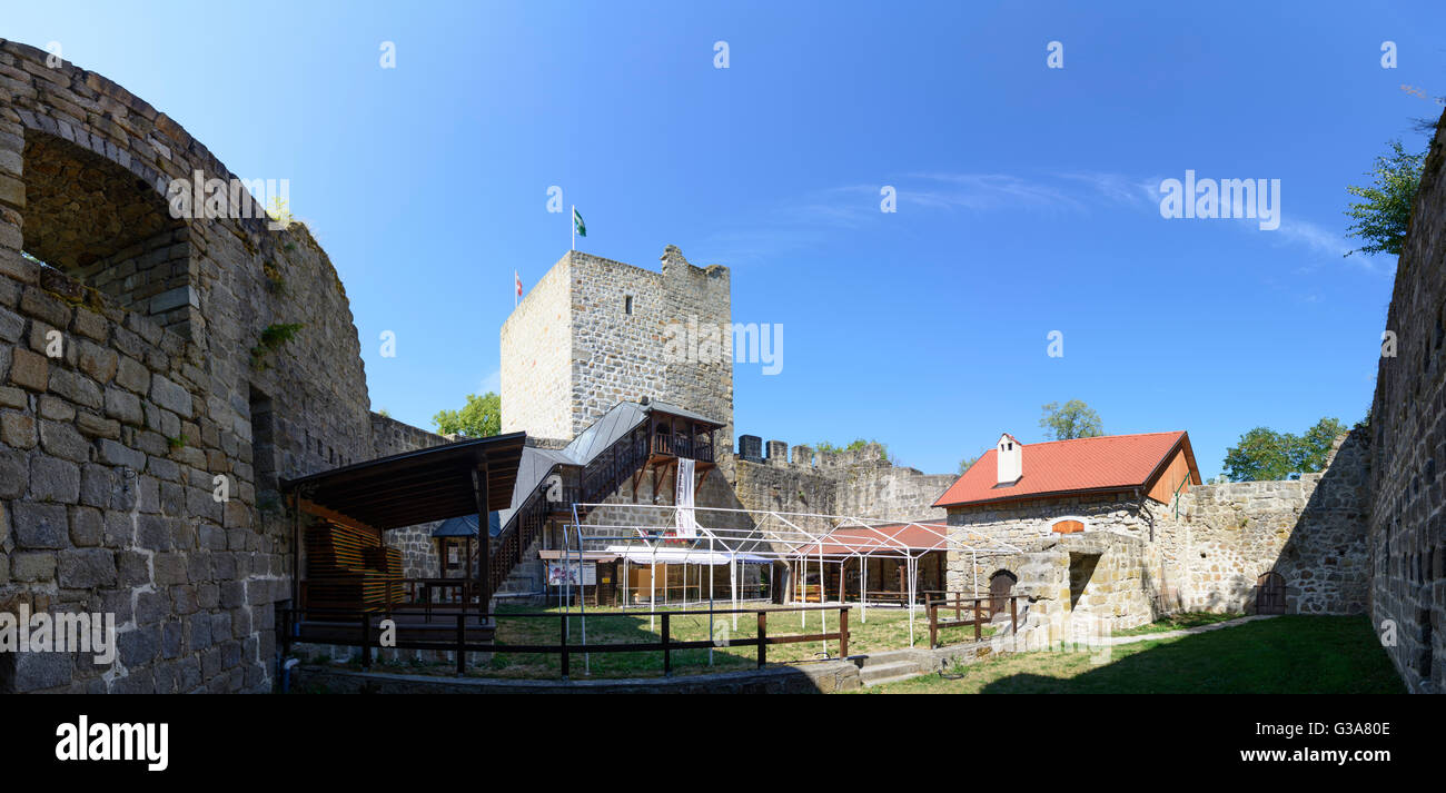 castle ruin Windegg, Austria, Oberösterreich, Upper Austria, Donau ...