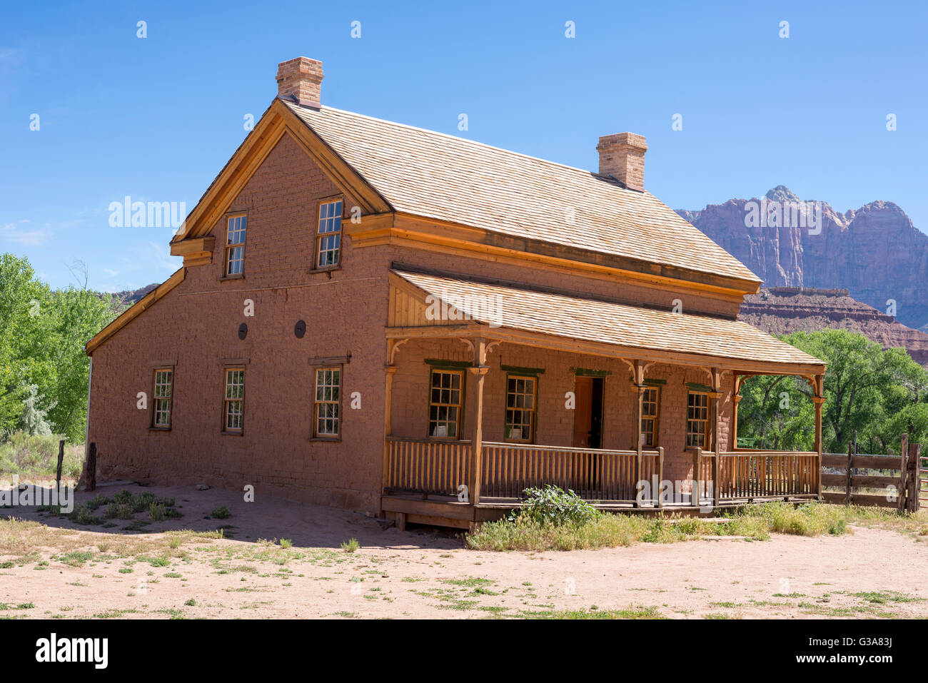 Historic Russell House in the ghost town of Grafton, Utah Stock Photo ...