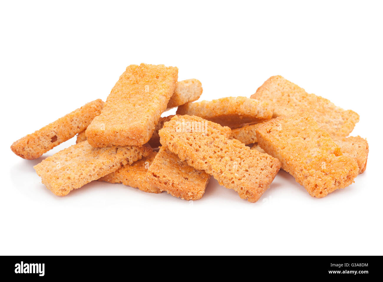 White bread crackers stick isolated on white background Stock Photo - Alamy