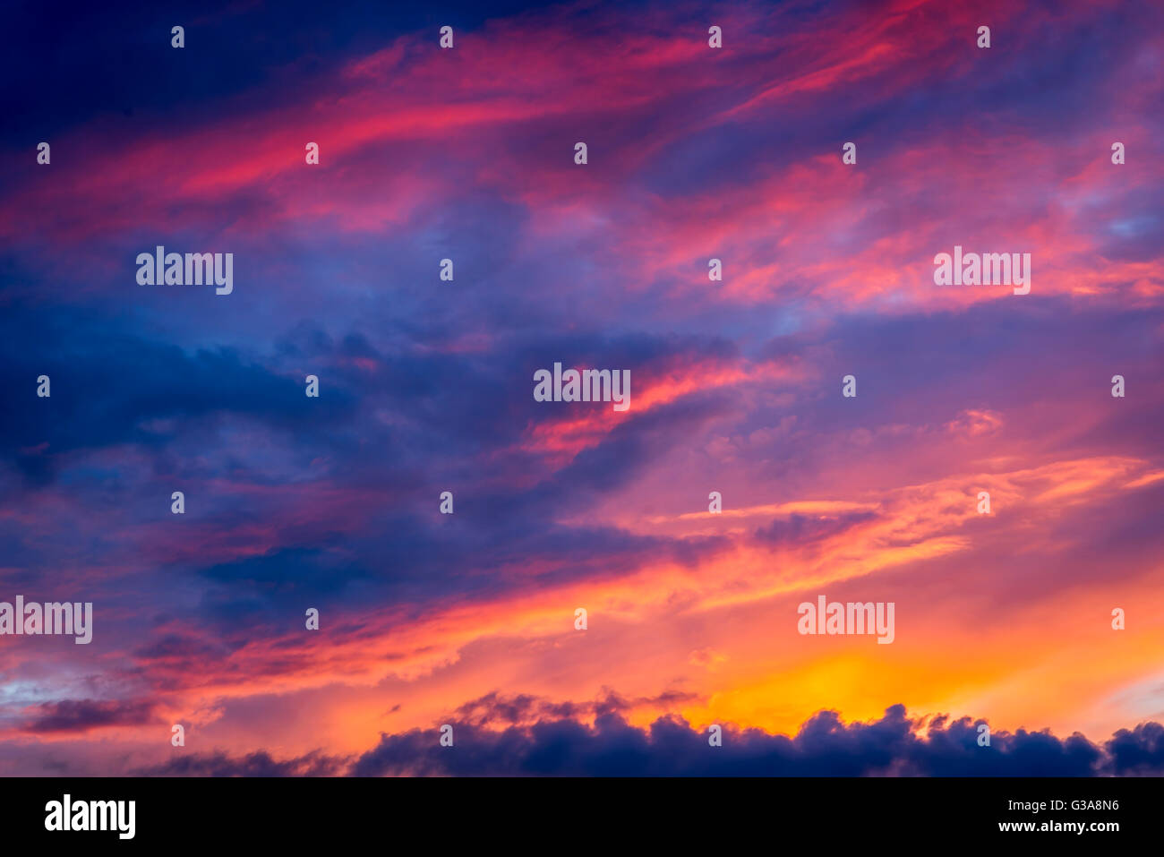 Beautiful dramatic red sky at sunset Stock Photo - Alamy