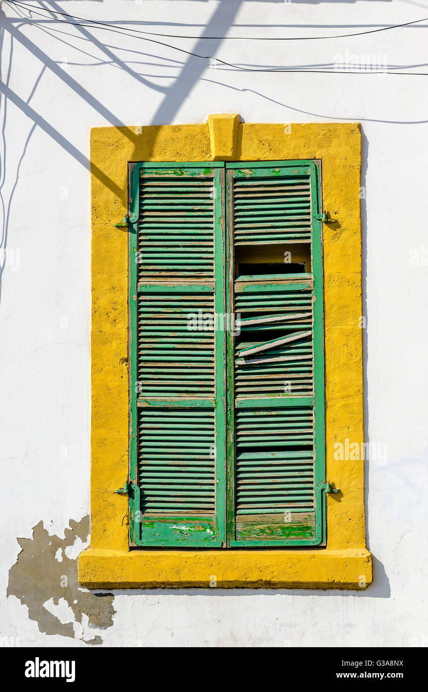 Broken window shutters hi-res stock photography and images - Alamy
