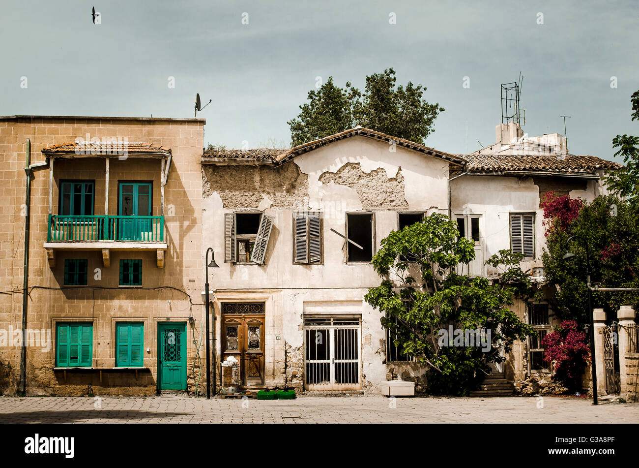 Run down and abandoned building in Northern Nicosia, capital of ...