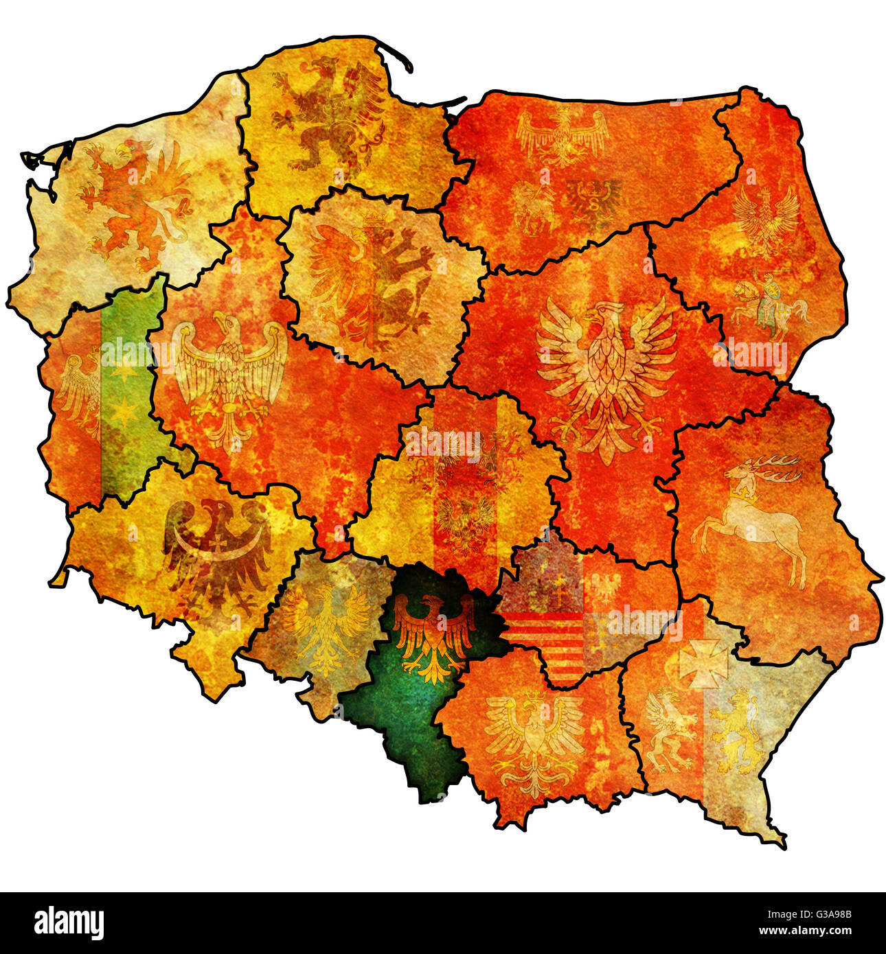 Old silesia map hi-res stock photography and images - Alamy