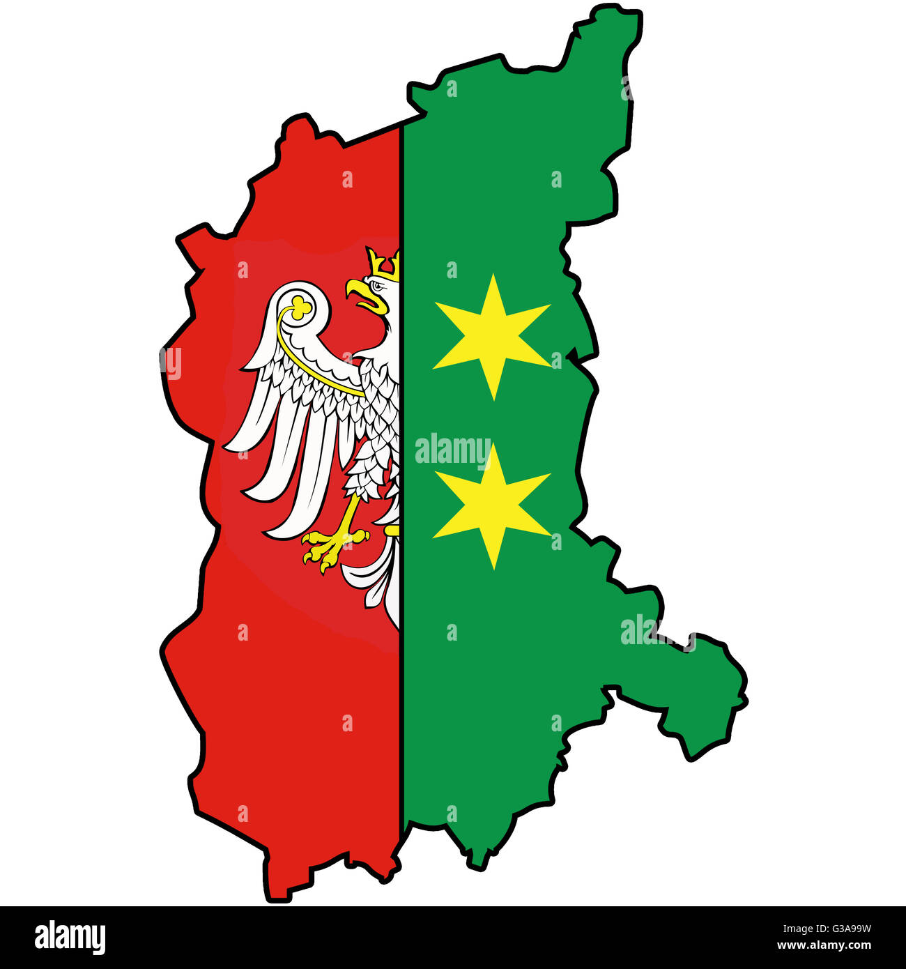 territory of provinces (voivodships) in poland (administration map ...