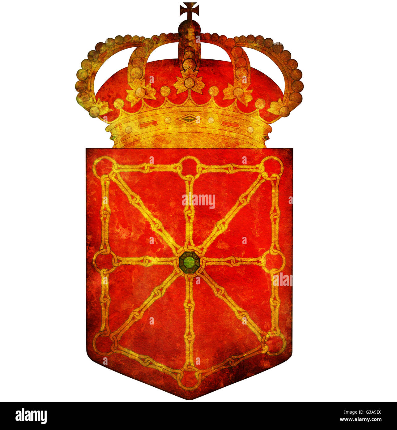 old vintage isolated over white symbol of navarre Stock Photo - Alamy