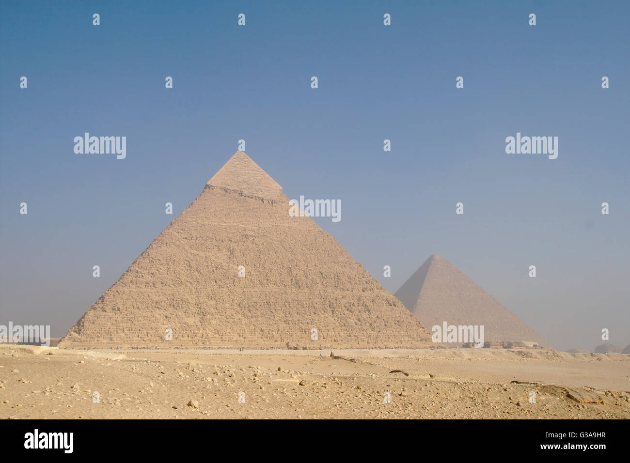 Pyramid of Chephren (Khafre) and Great Pyramid of Giza (Pyramid of ...