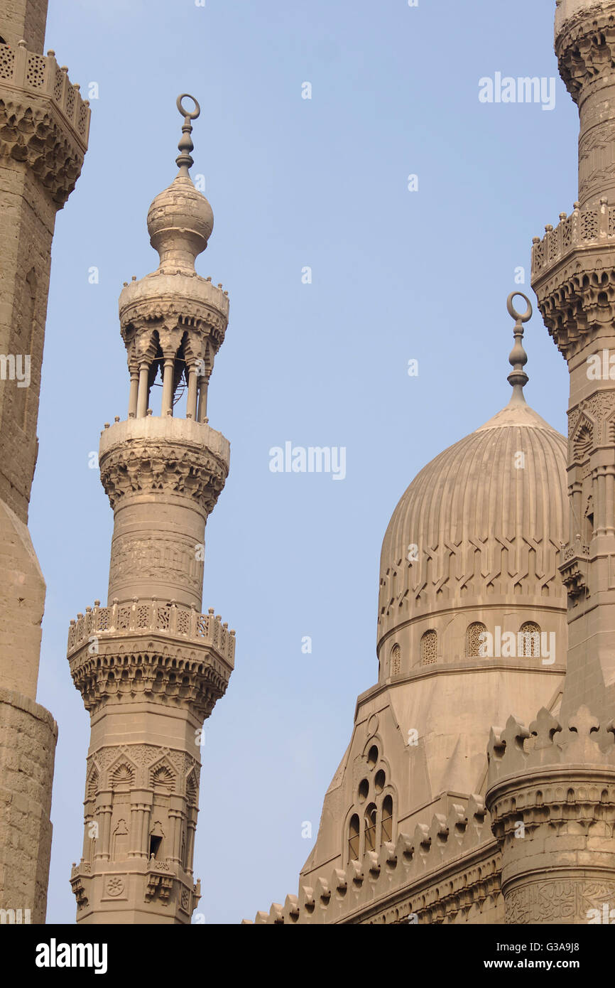 Mosque of ar-Rifai (left: minaret of Sultan Hassan Complex), Cairo ...