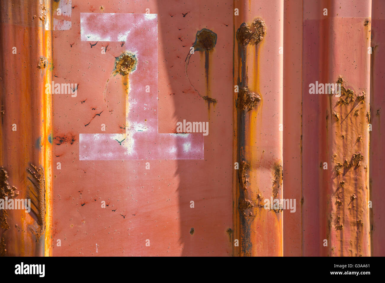 detail of old metal panel with rust and loss of paint Stock Photo - Alamy
