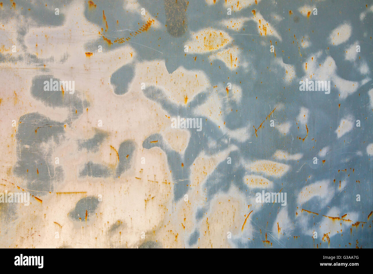 detail of old metal panel with rust and loss of paint Stock Photo - Alamy