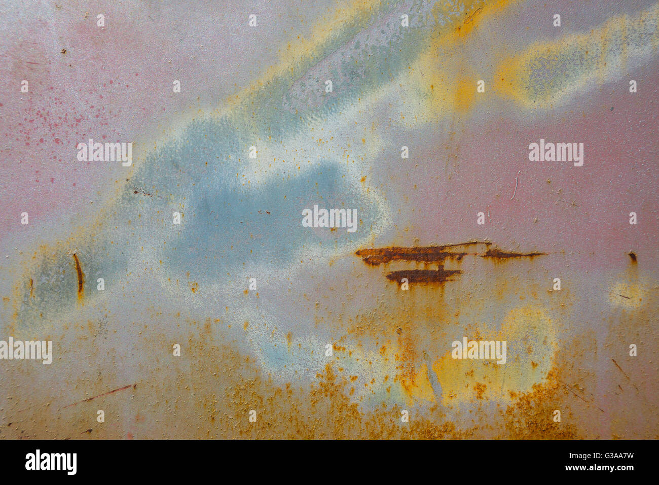 detail of old metal panel with rust and loss of paint Stock Photo - Alamy