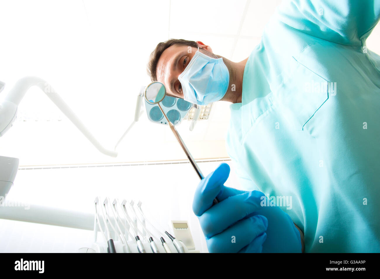 Inspection at the Dentist from the point of view of the patient Stock ...