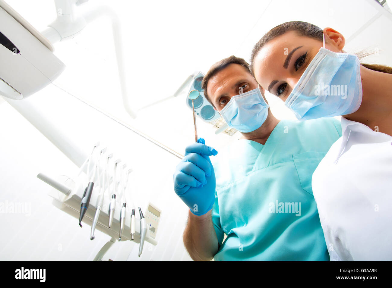 Inspection at the Dentist from the point of view of the patient Stock ...