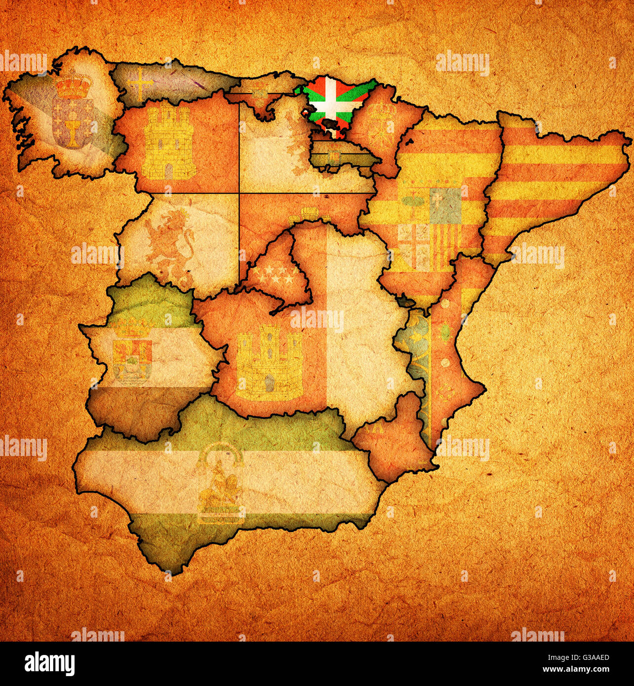 Basque country map hi-res stock photography and images - Alamy