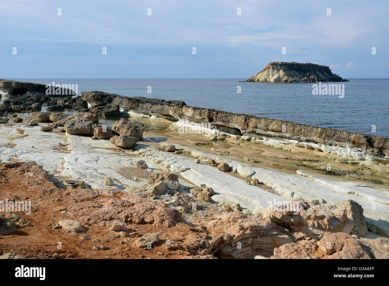 Cape Drepano & Geronisos Island, Agios Georgios, Cyprus Stock Photo - Alamy