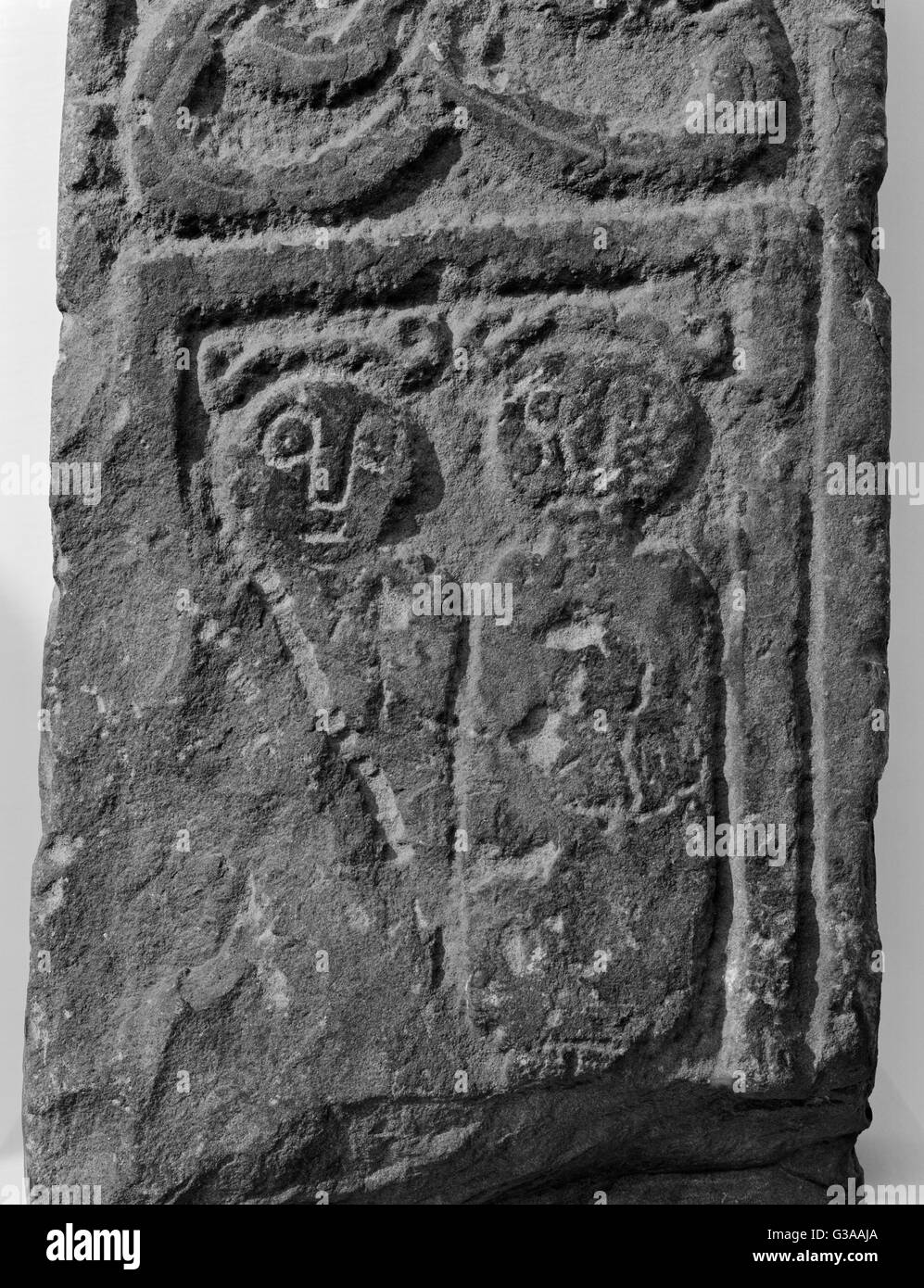 Whithorn Priory Museum, Wigtown: detail of a panel on a broken C10th ...