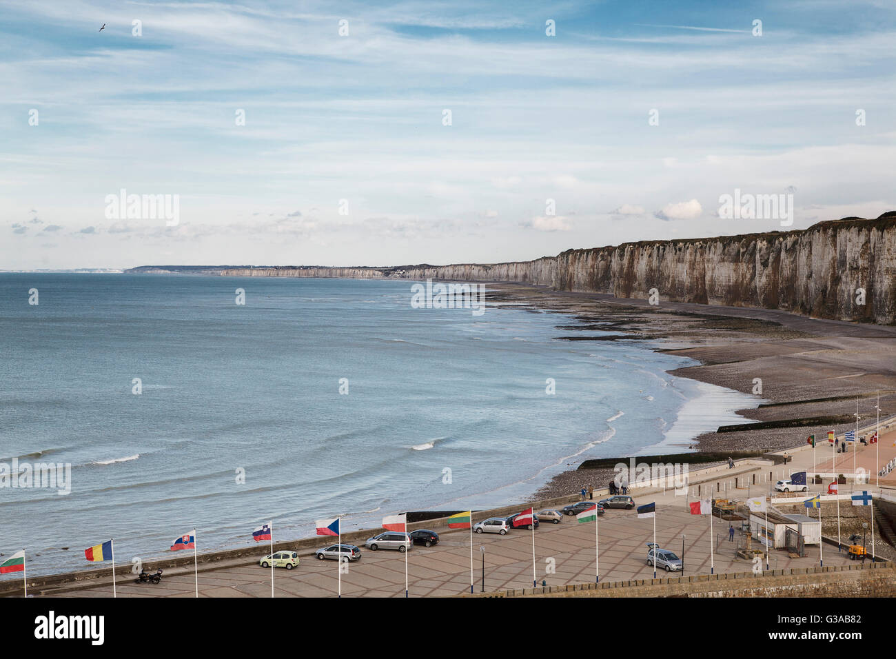 FECAMP, FRANCE - APRIL 8, 2015: Town and Ships in Port at Fecamp ...