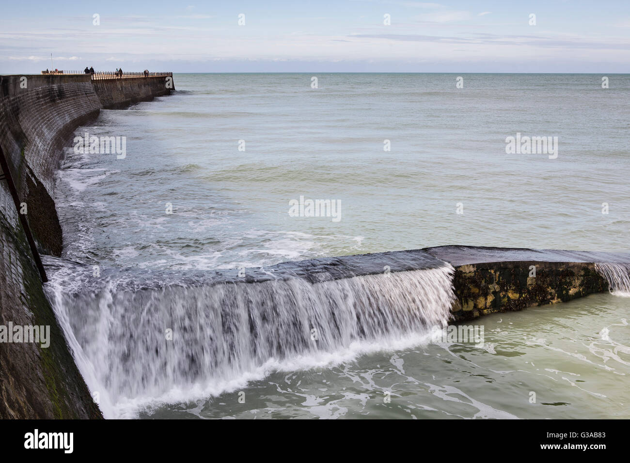FECAMP, FRANCE - APRIL 8, 2015: Town and Ships in Port at Fecamp ...