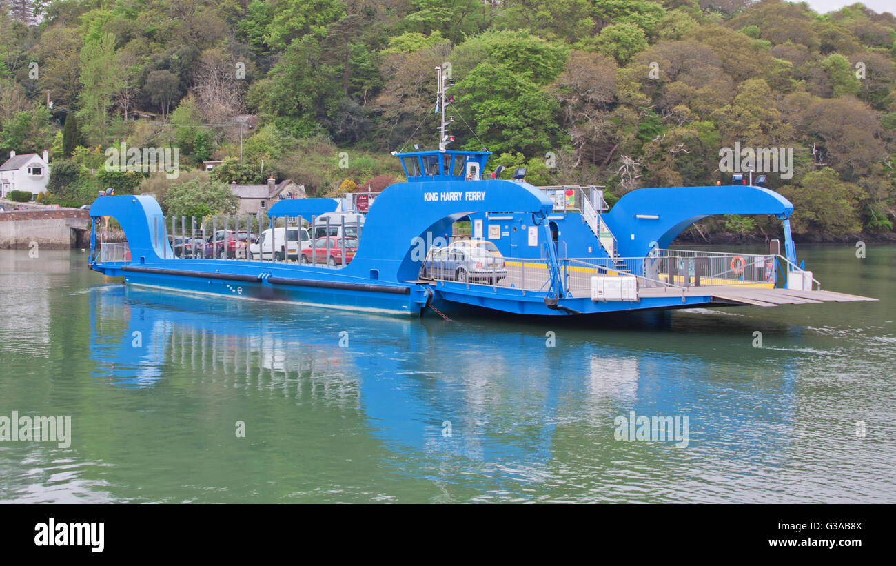 The King Harry ferry, a vehicular chain ferry which crosses the Carrick ...