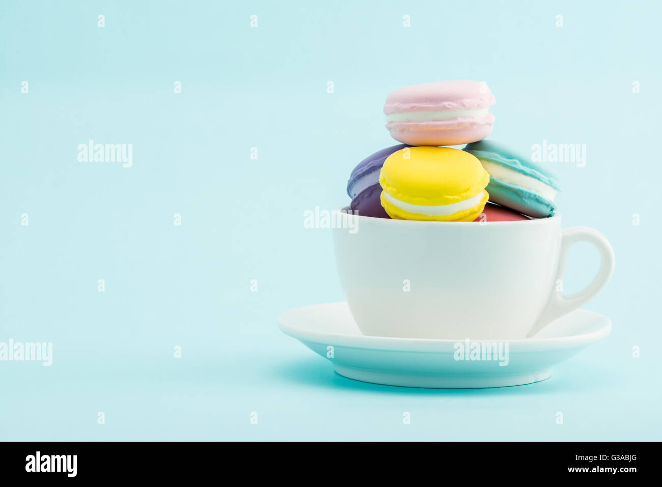 Macarons in the cup hi-res stock photography and images - Alamy