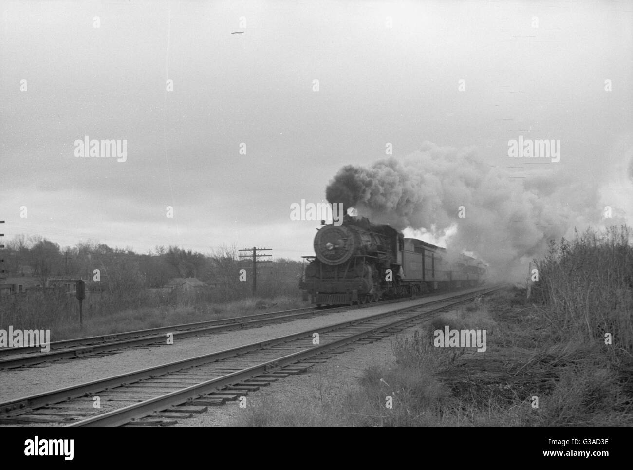 American steam engine railway train Date: C. late 1930s Stock Photo - Alamy
